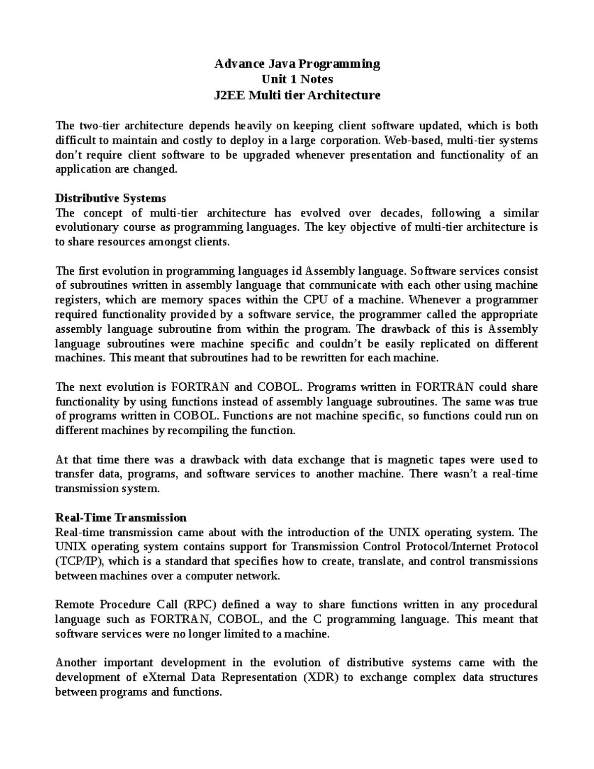Advancedjava-2-11 - Distributive Systems, Real-Time Transmission ...