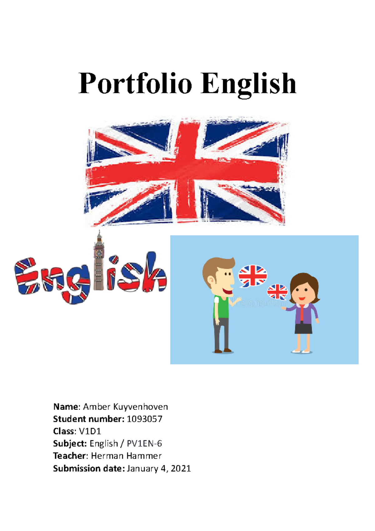 Portfolio semester 1 - Portfolio English Name : Amber Kuyvenhoven ...