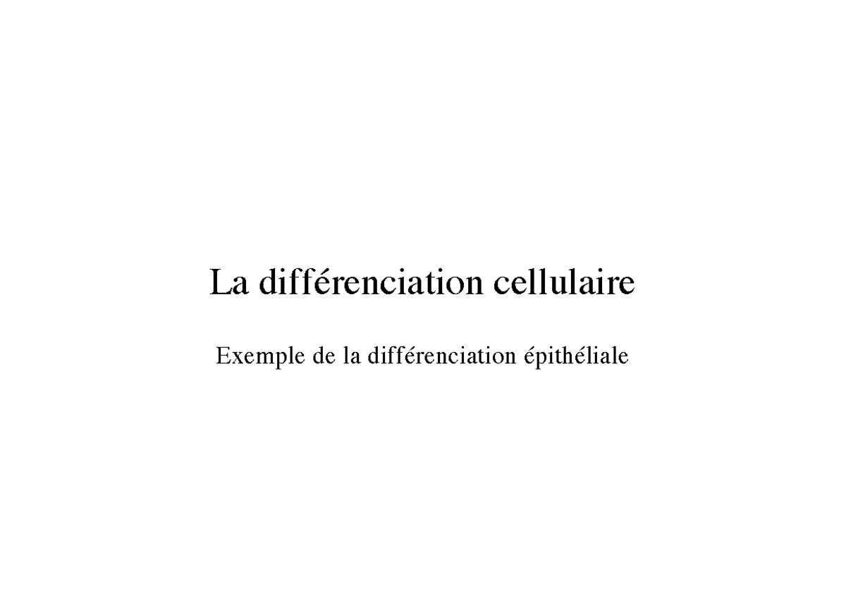 Chap 4-I Entérocyte - Microvillosité, jonctions - La différenciation ...