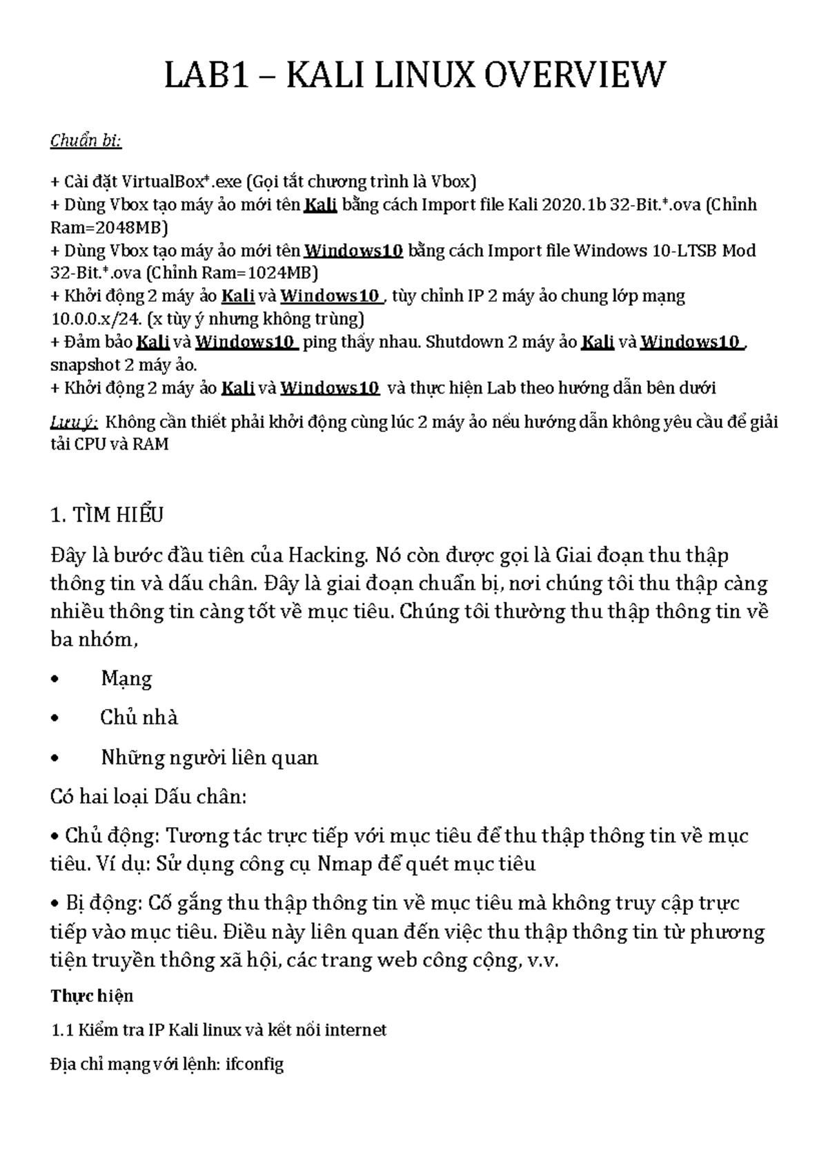 2124802010 182 Huynh Nhut Linh-LAB1 Kali Overview - LAB 1 – KALI LINUX ...