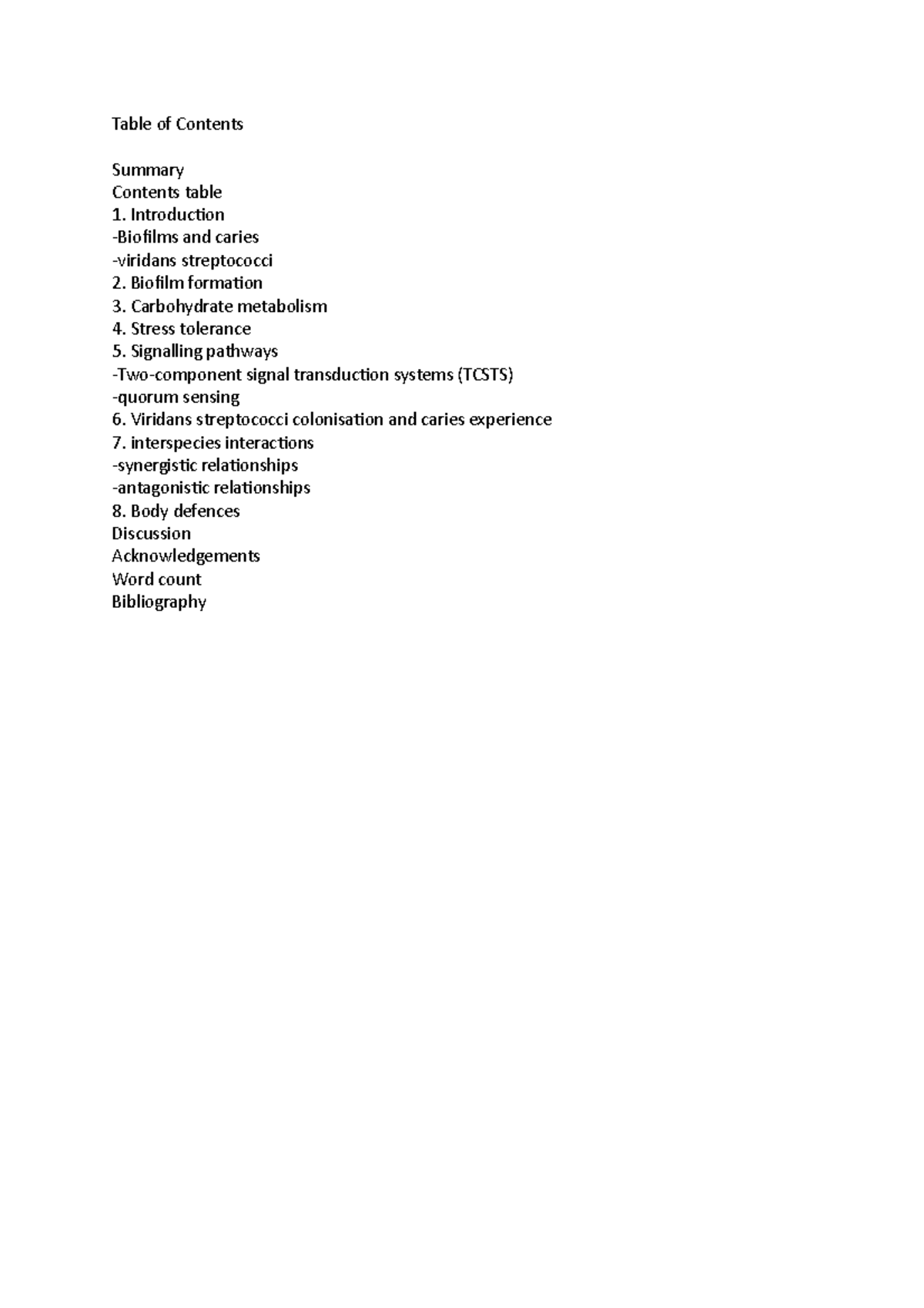Sst draft - set material - Table of Contents Summary Contents table ...