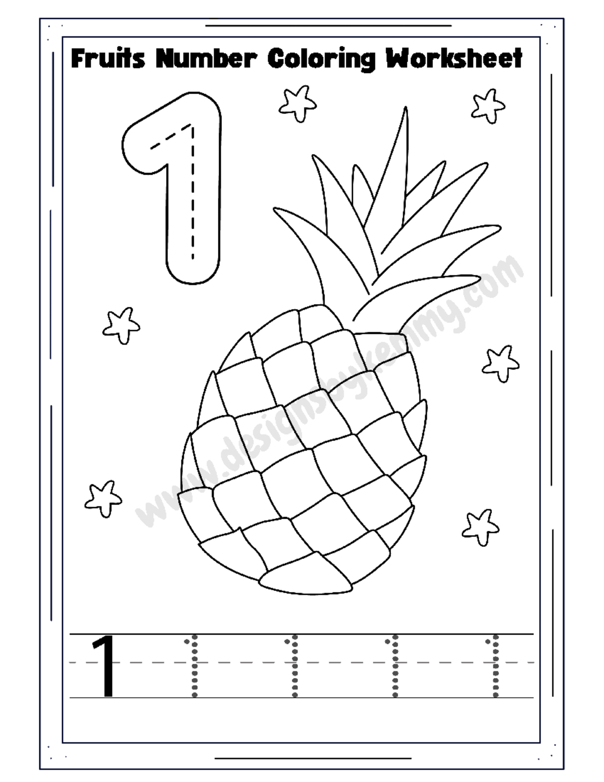 Fruits Number Coloring Worksheet - BEED_Content Education - Studocu