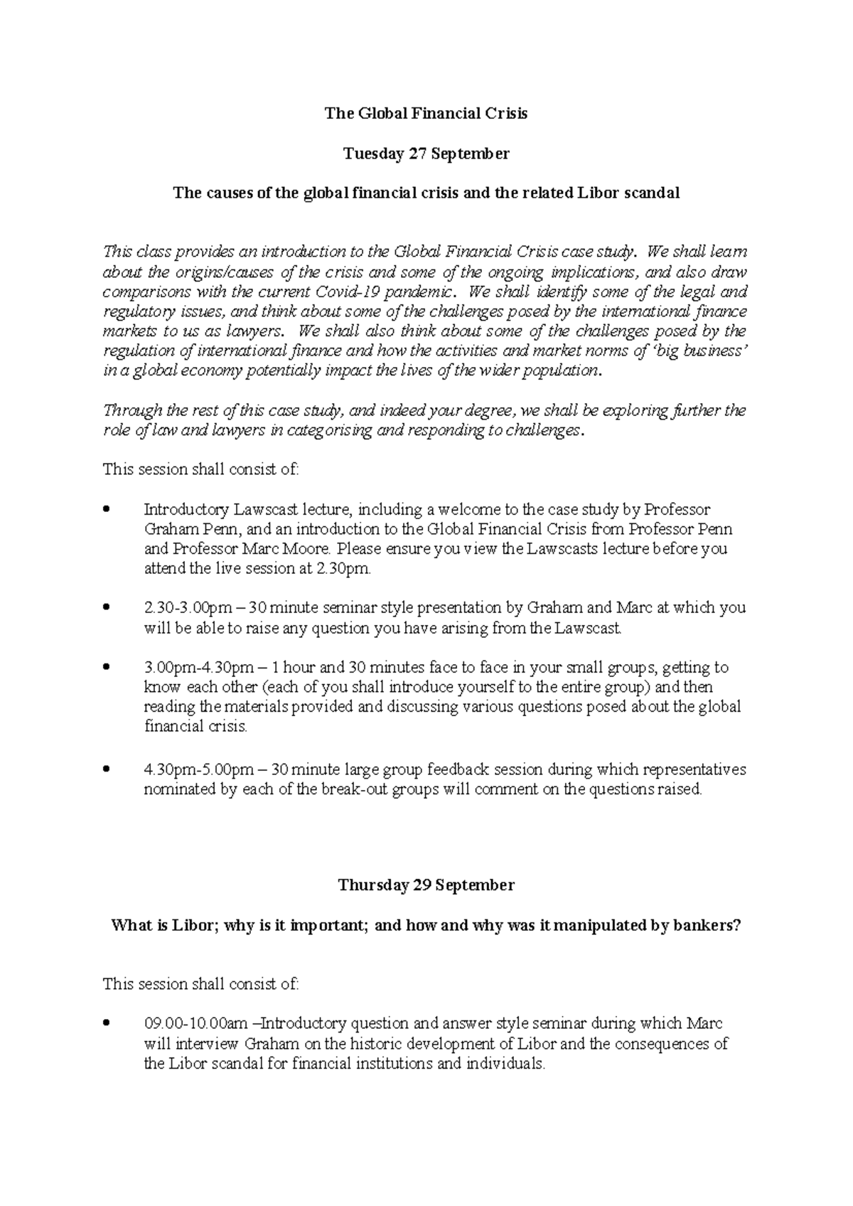 The Global Financial Crisis - The Causes of the Global Financial Crisis ...