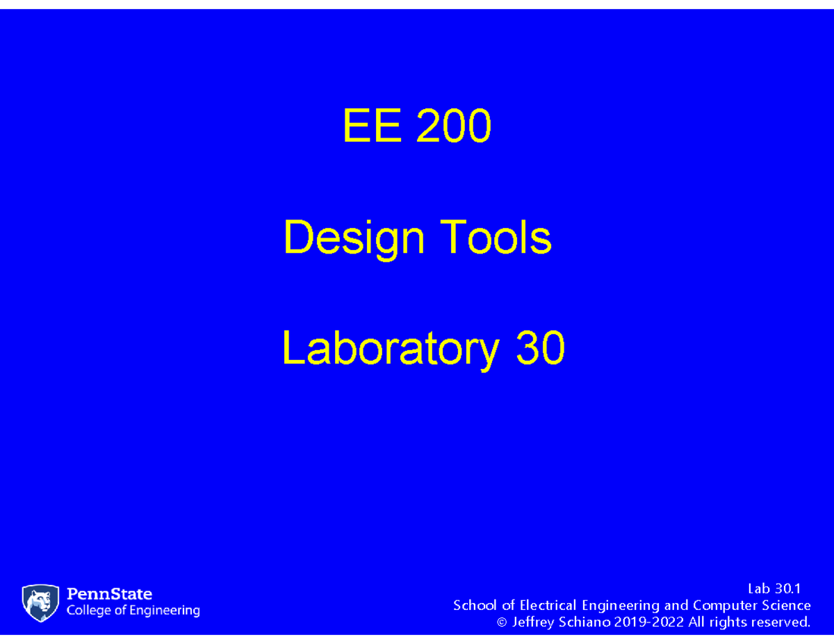 Lab 30 EE200 - lab - Lab 30. School of Electrical Engineering and ...