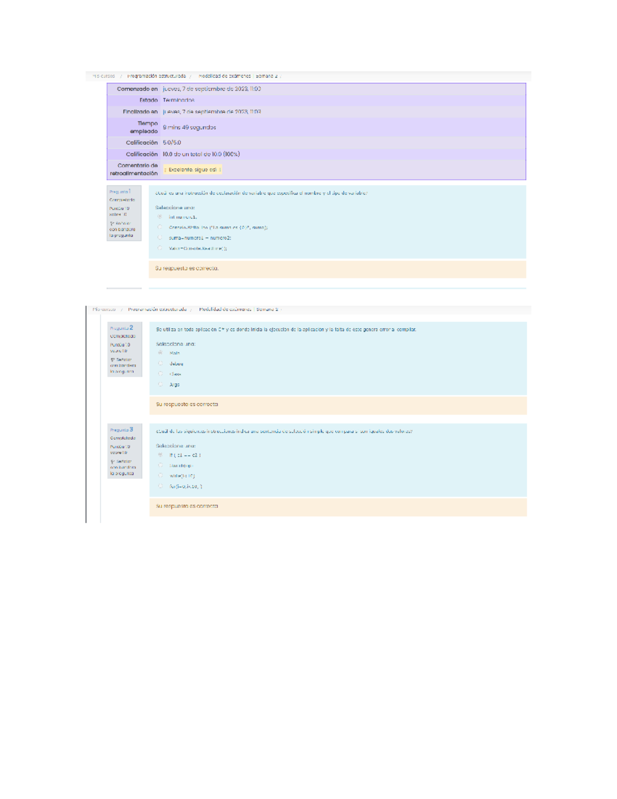 Exa s2 programacion - programacion estructurada - Studocu
