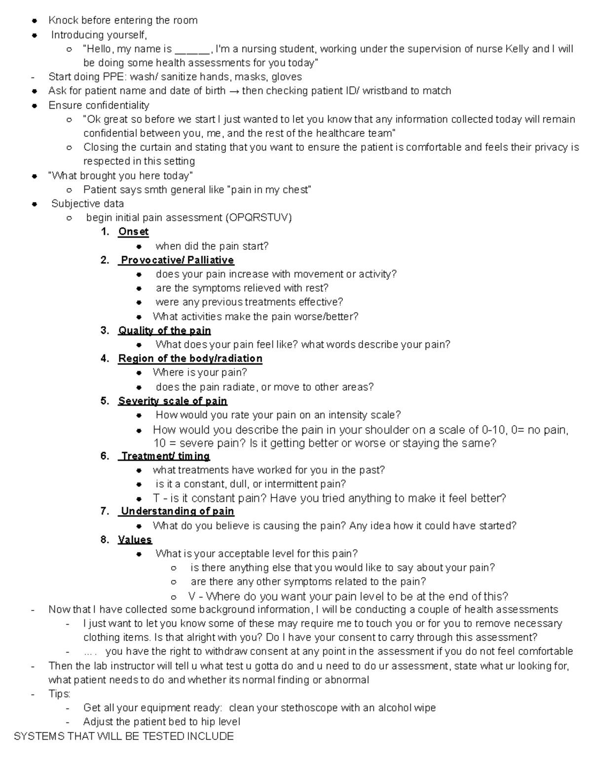 Mini Practicum Prep- Lab assessment tests - Knock before entering the ...