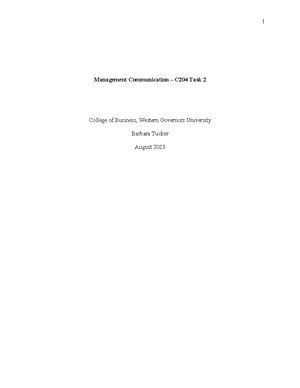 C207 Task 1 - QUM2 Task 1: Data-Driven Decision Making Daniel Durham ...