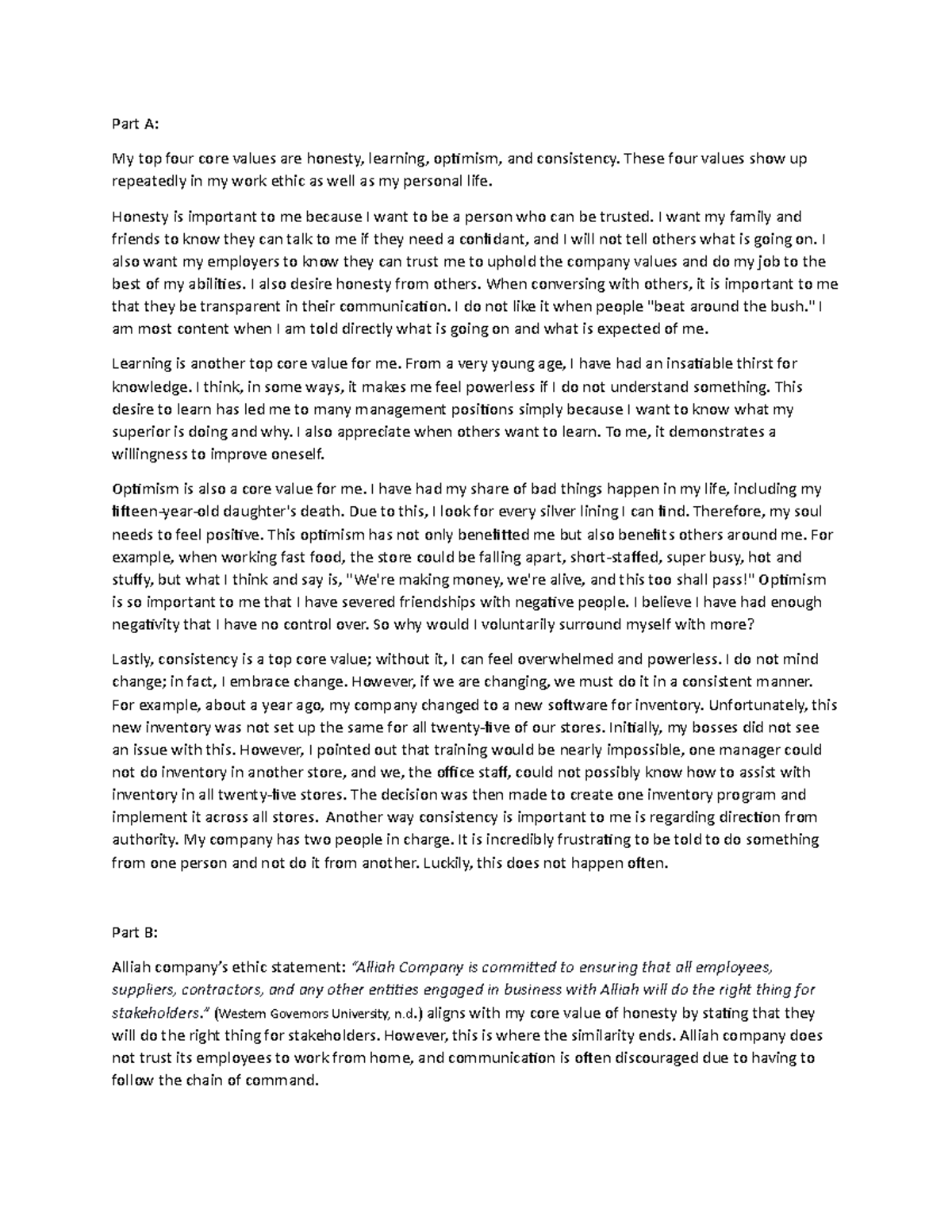 D082 Task Two Emotional and Cultural Intelligence - D082 - WGU - Studocu