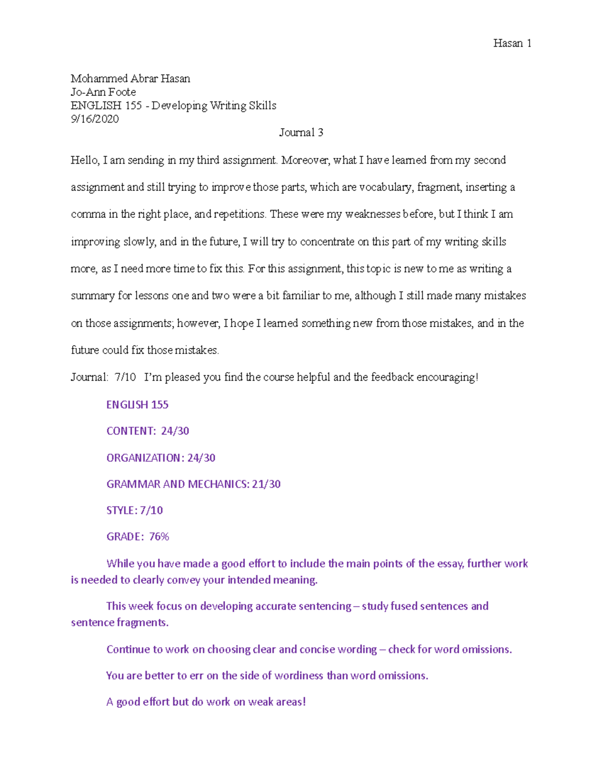 Assignment 3 Of This Eng 155 Course Hasan 1 Mohammed Abrar Hasan Jo