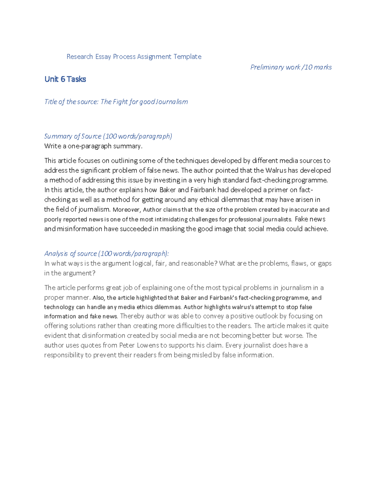 Research Essay Process Assignment Templatehappy - Research Essay ...