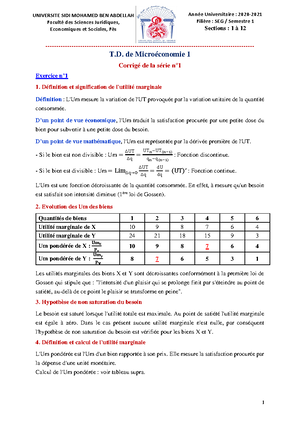 Cours Micro 2 - microéconomie - Studocu