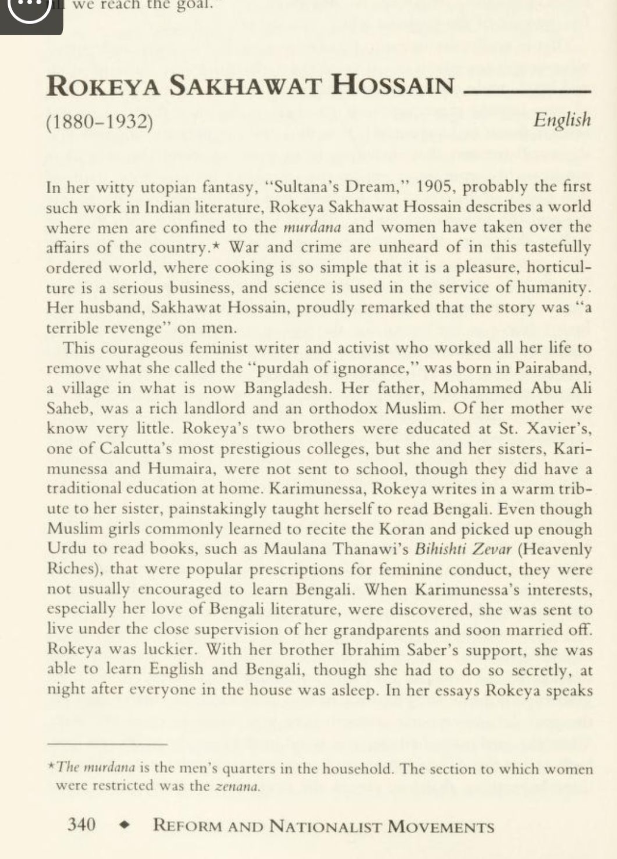 Sultana's Dreams - Ability Enhancement Course - Studocu