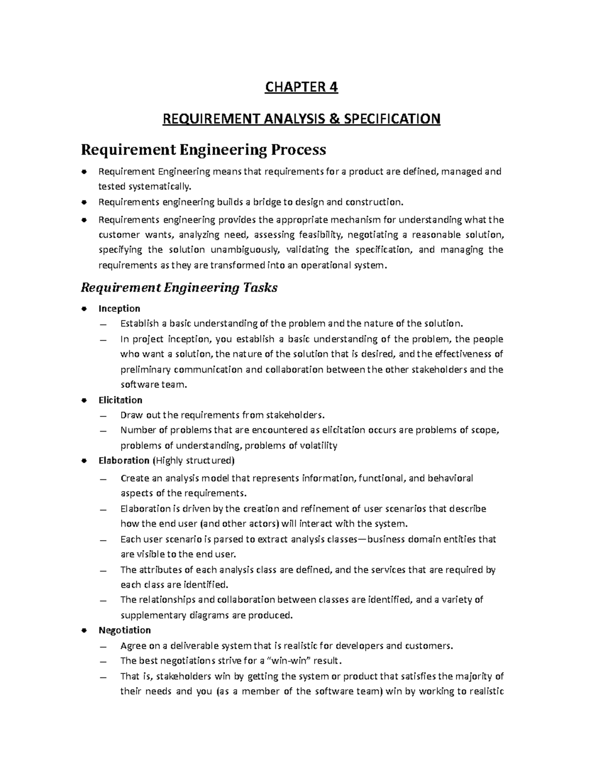 Chapter 4.docx - sadsdsdsd - CHAPTER 4 REQUIREMENT ANALYSIS & SPECIFICATION Requirement - Studocu