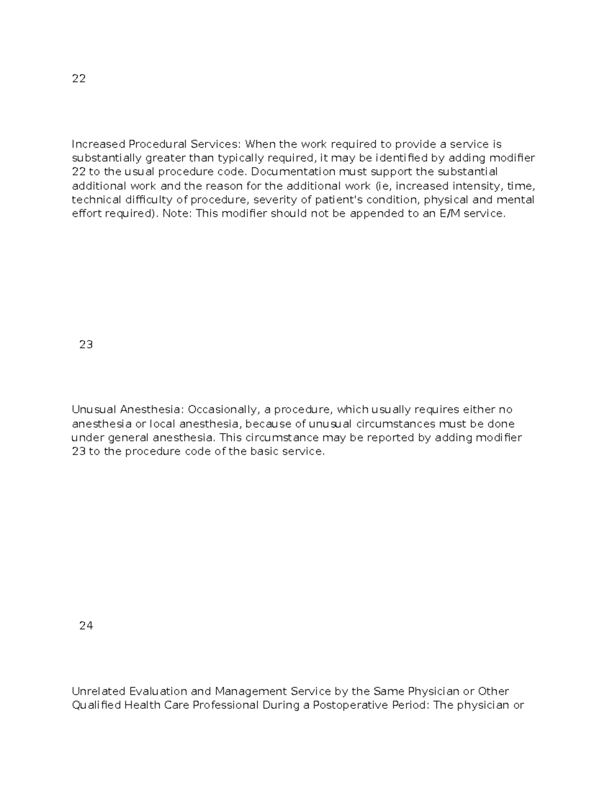 Ch 3 Modifiers Basic Cpt Coding Course 22 Increased Procedural