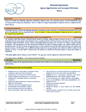 Agency surrogacy PGTA with IP screening - 1 Agency Donor Surrogacy Plan ...