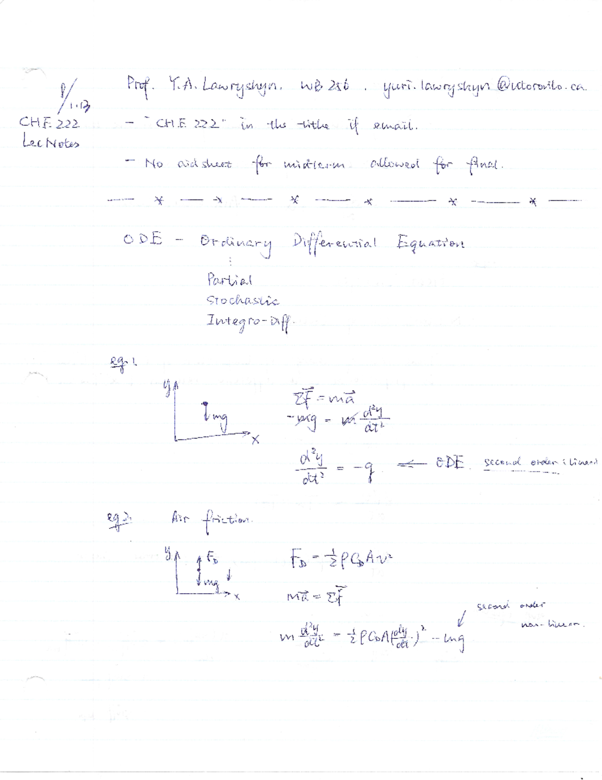 Lecture notes, all lectures - 5L W Pref CH E 21223 Wm No (41ch WA mam ...
