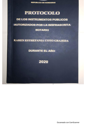 Instrumento Protocolo - FOLIO NUMERO - Studocu