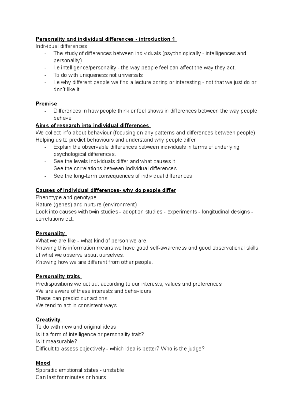 Personality - Personality and individual differences - Personality and ...