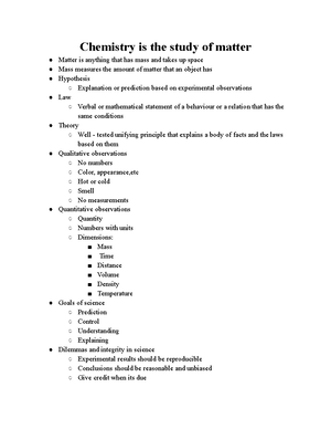 Classification of matter - Studocu