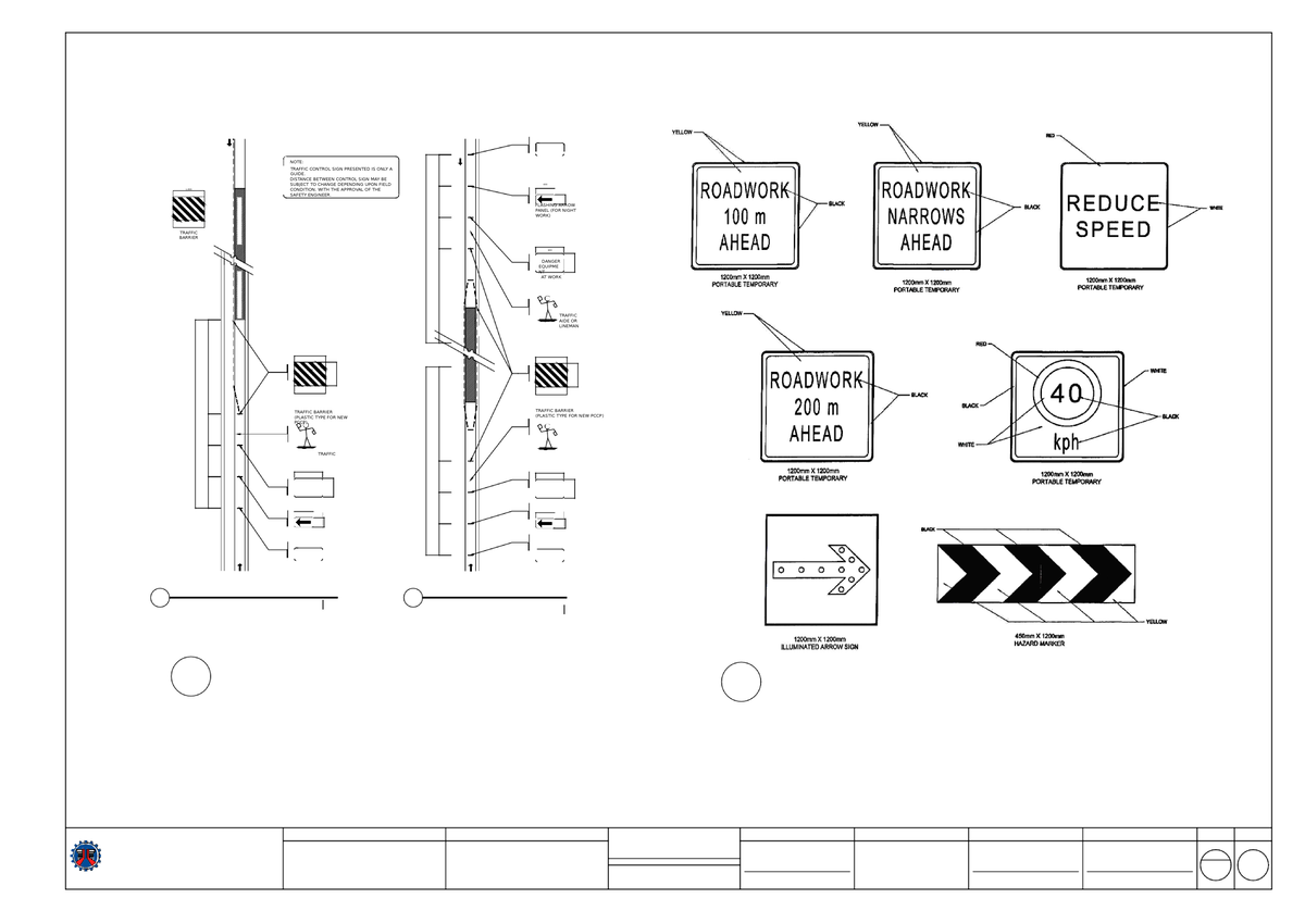 Tmp design plan - for sharing only - 1, TRAFFIC BARRIER NOTE: TRAFFIC ...