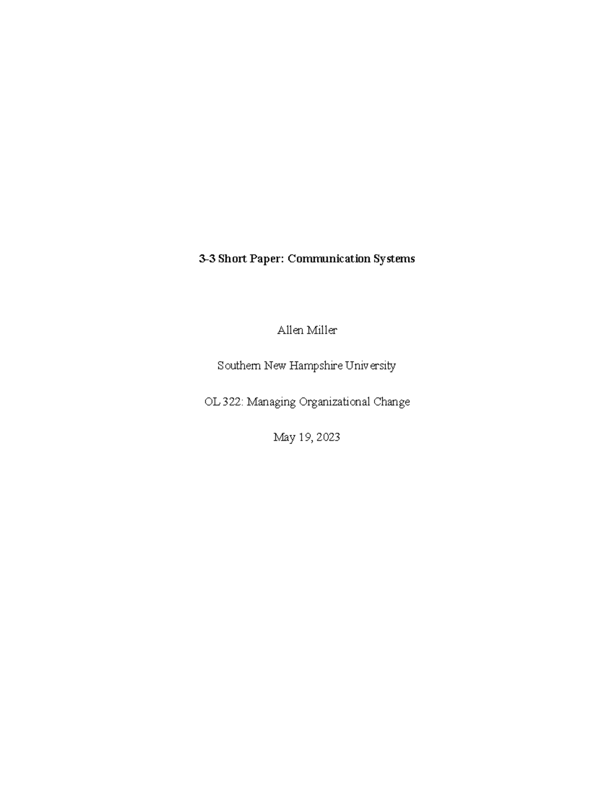 3-3 Short Paper - Communication Systems - 3-3 Short Paper ...