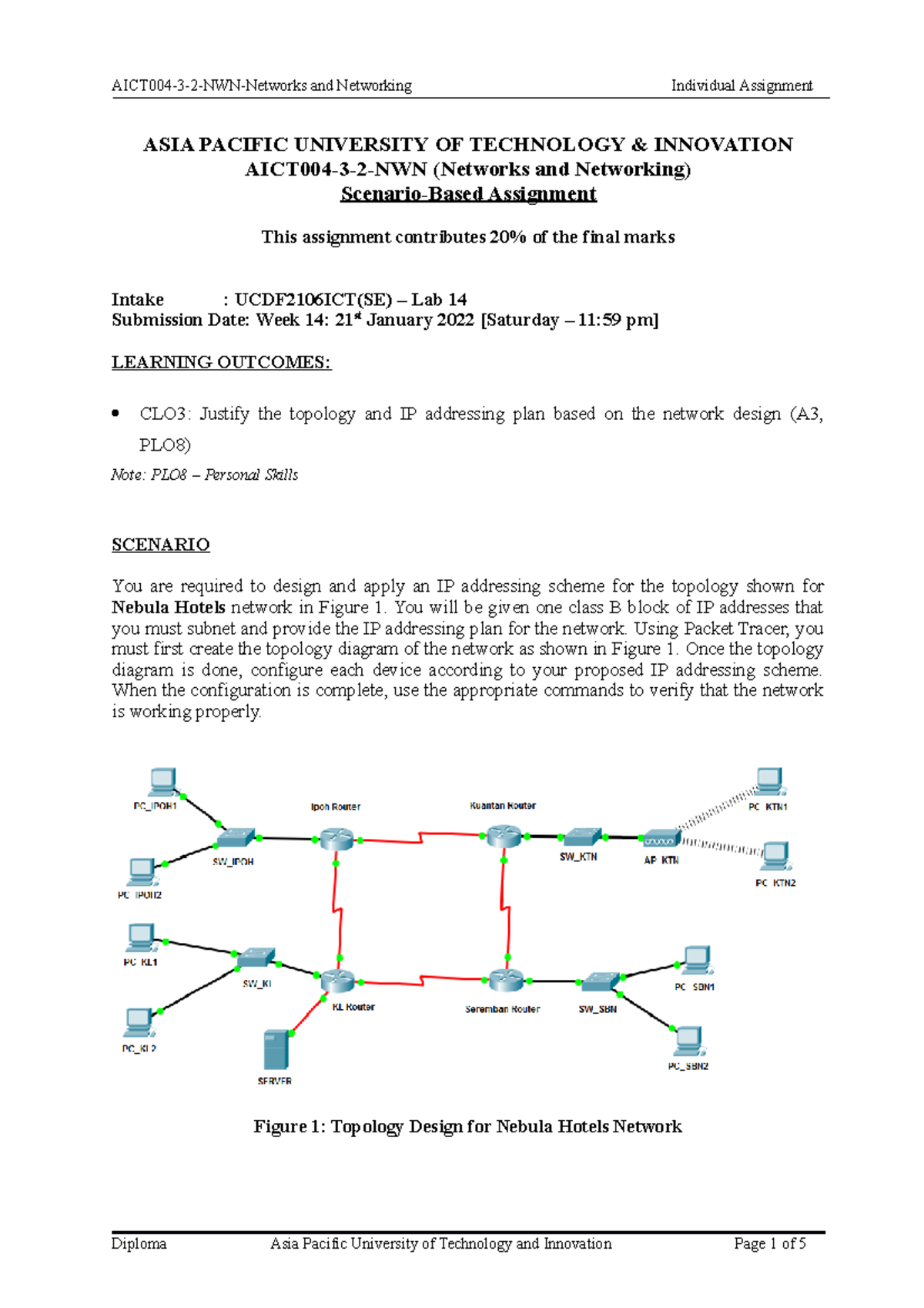 NWN - Scenario-Based Assignment v2 (2022) - Lab 14 - ASIA PACIFIC ...