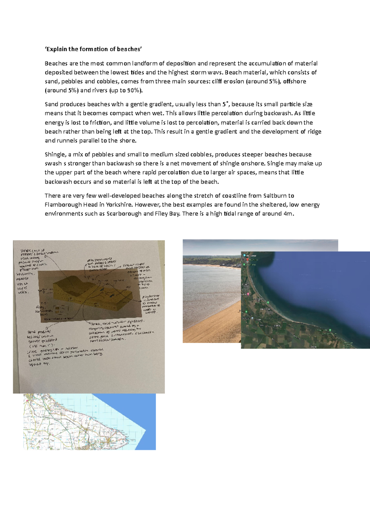 Beaches - ocr - ‘Explain the formation of beaches’ Beaches are the most ...