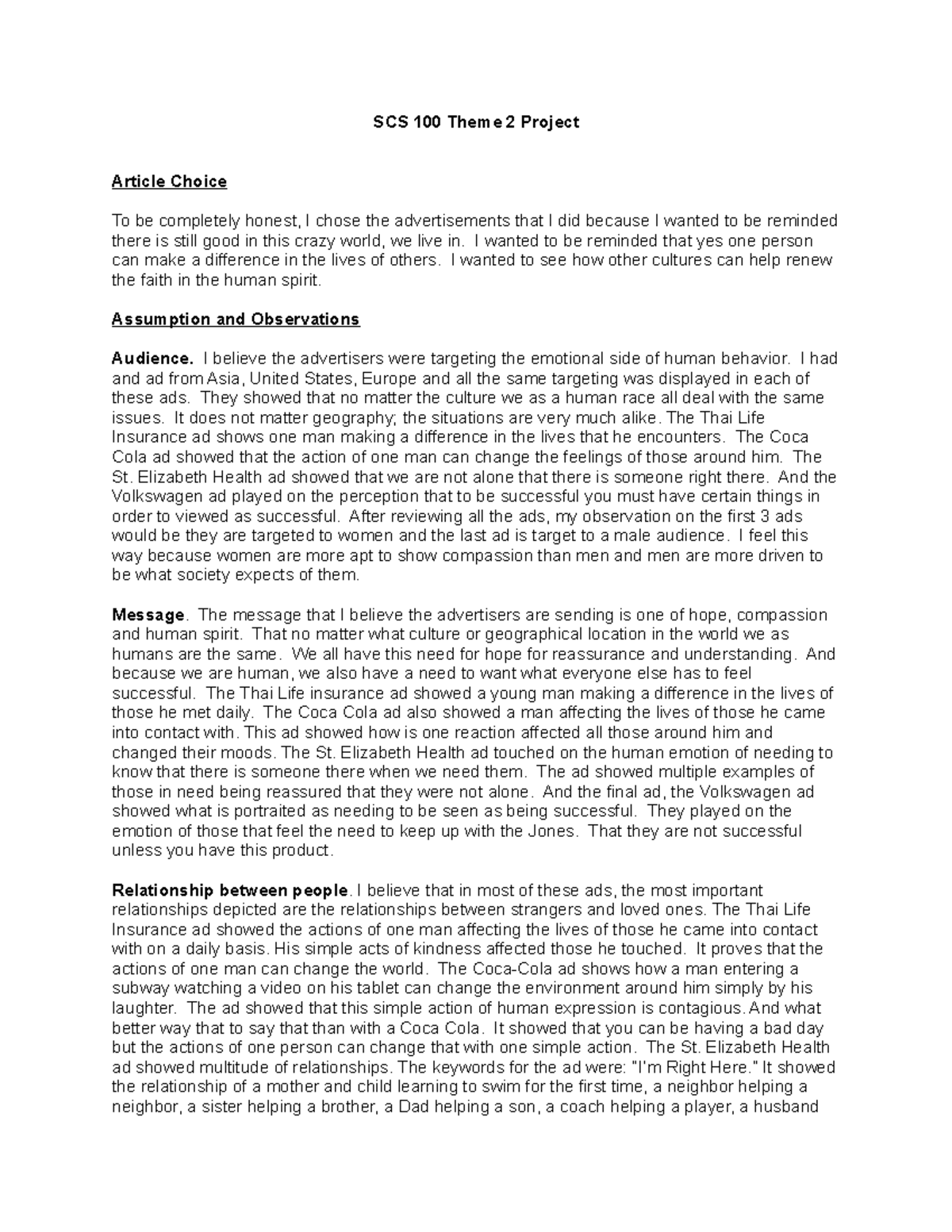 SCS 100 Theme 2 Project - SCS 100 Theme 2 Project Article Choice To be ...