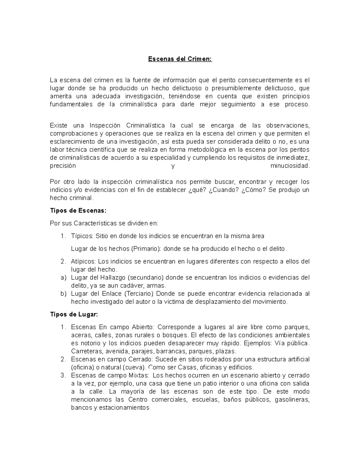 Aportacion Andrea Garcia - Escenas del Crimen: La escena del crimen es ...