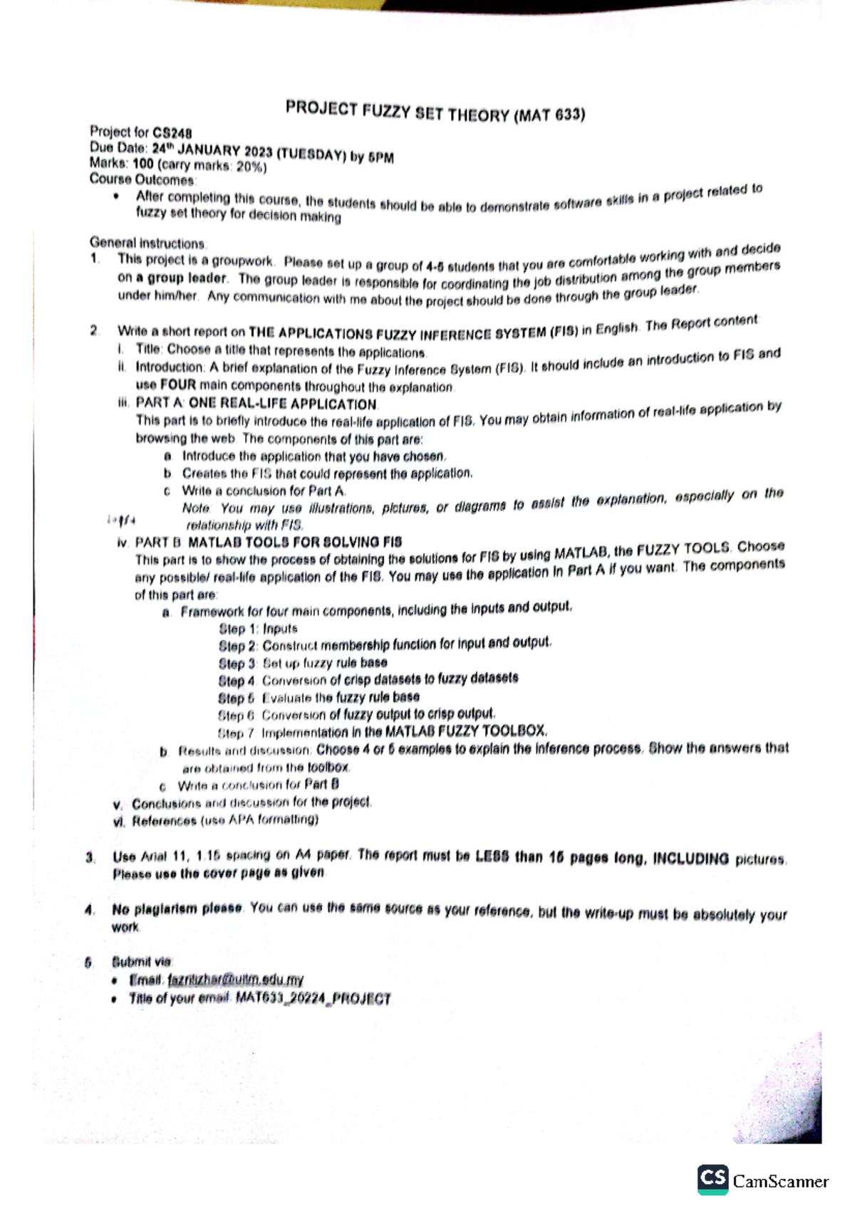 Rubrik fuzzy - Mathematics - CamScanner CamScanner - Studocu