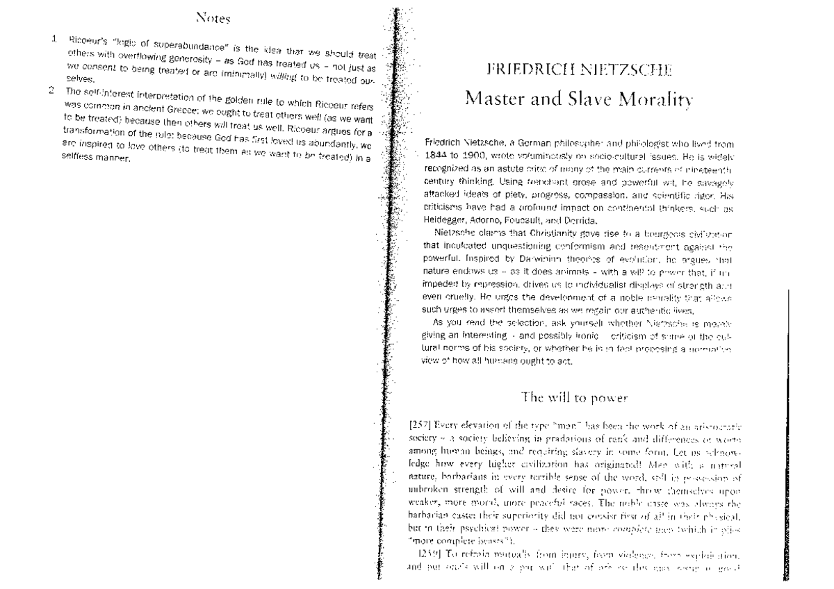 Friedrich nietzsche-master-and-slave-morality - Notes 1 others of is ...