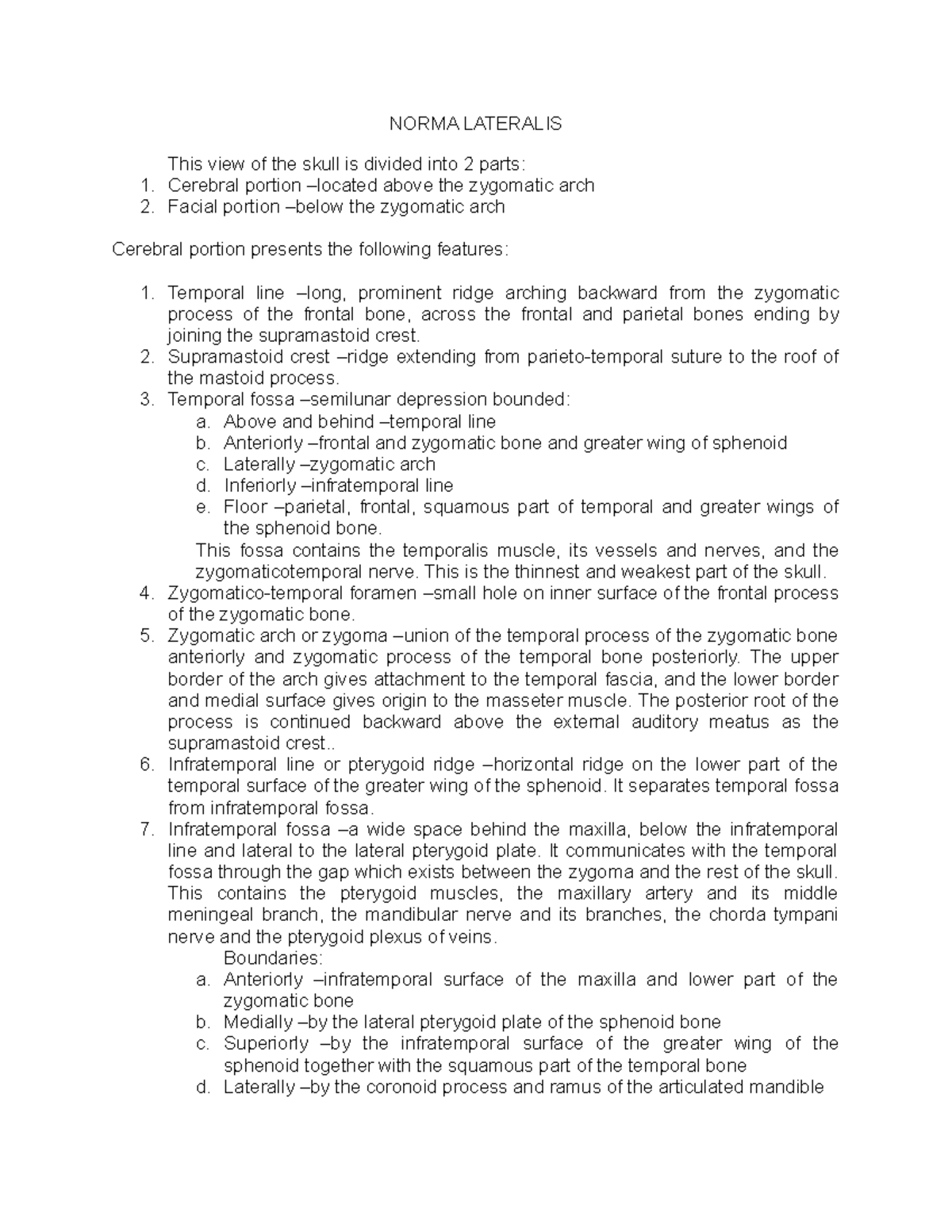 Norma- Lateralis - Lecture notes 1 - NORMA LATERALIS This view of the ...