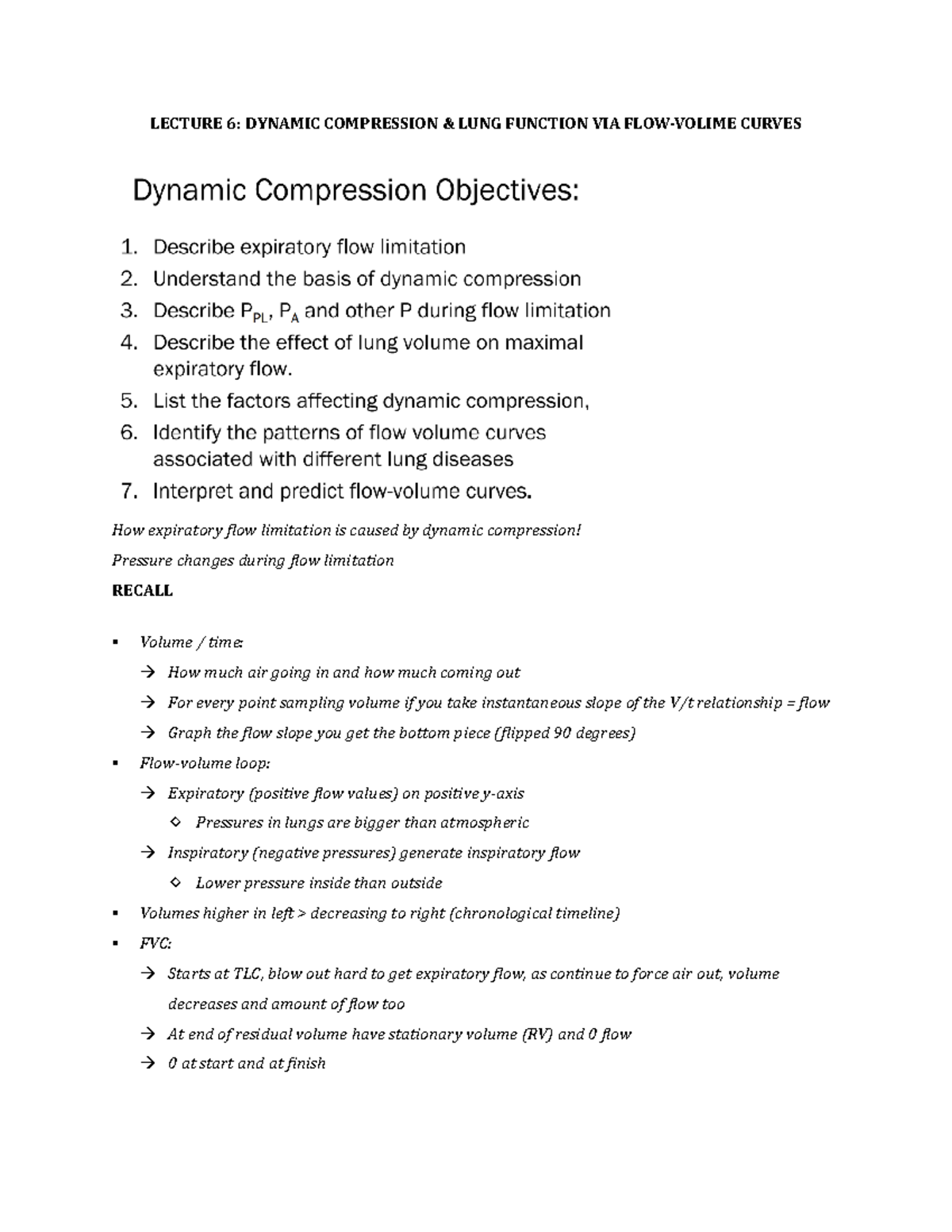 Lecture 6 Dynamic Compression & Hyperinflation - LECTURE 6: DYNAMIC ...