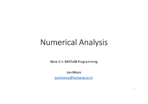 Note 1 1 NA Examples - lecture note - Numerical Analysis Note 1-1: NA ...