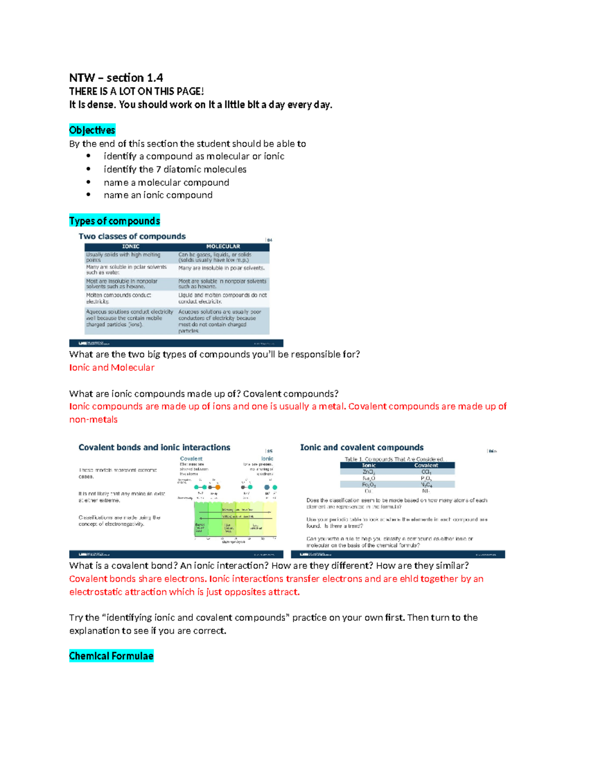 NTW Section 1 - notes - NTW – section 1. THERE IS A LOT ON THIS PAGE ...