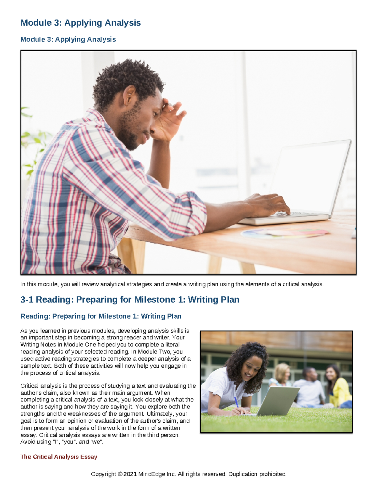 Module 3 Applying Analysis - Module 3: Applying Analysis Module 3 ...