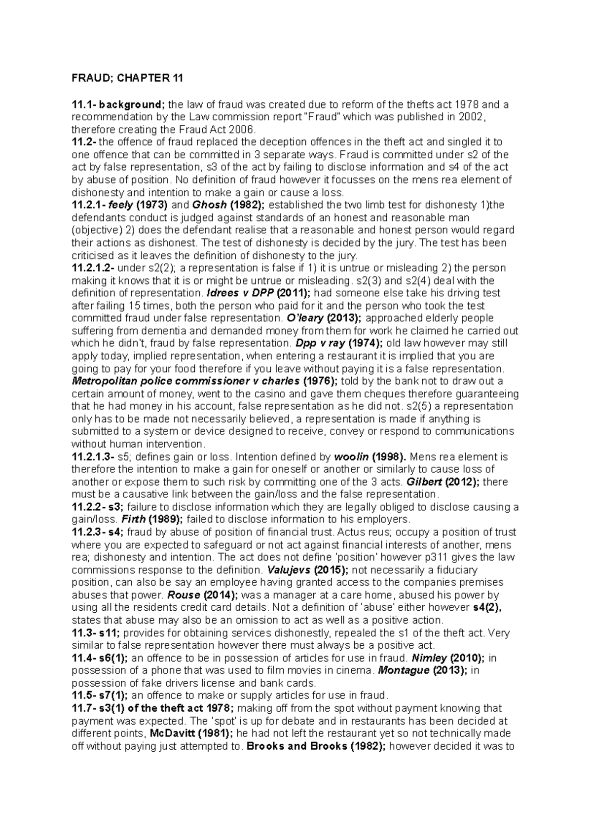 Fraud- ch11 Nicola Monaghan - FRAUD; CHAPTER 11 11- background; the law ...