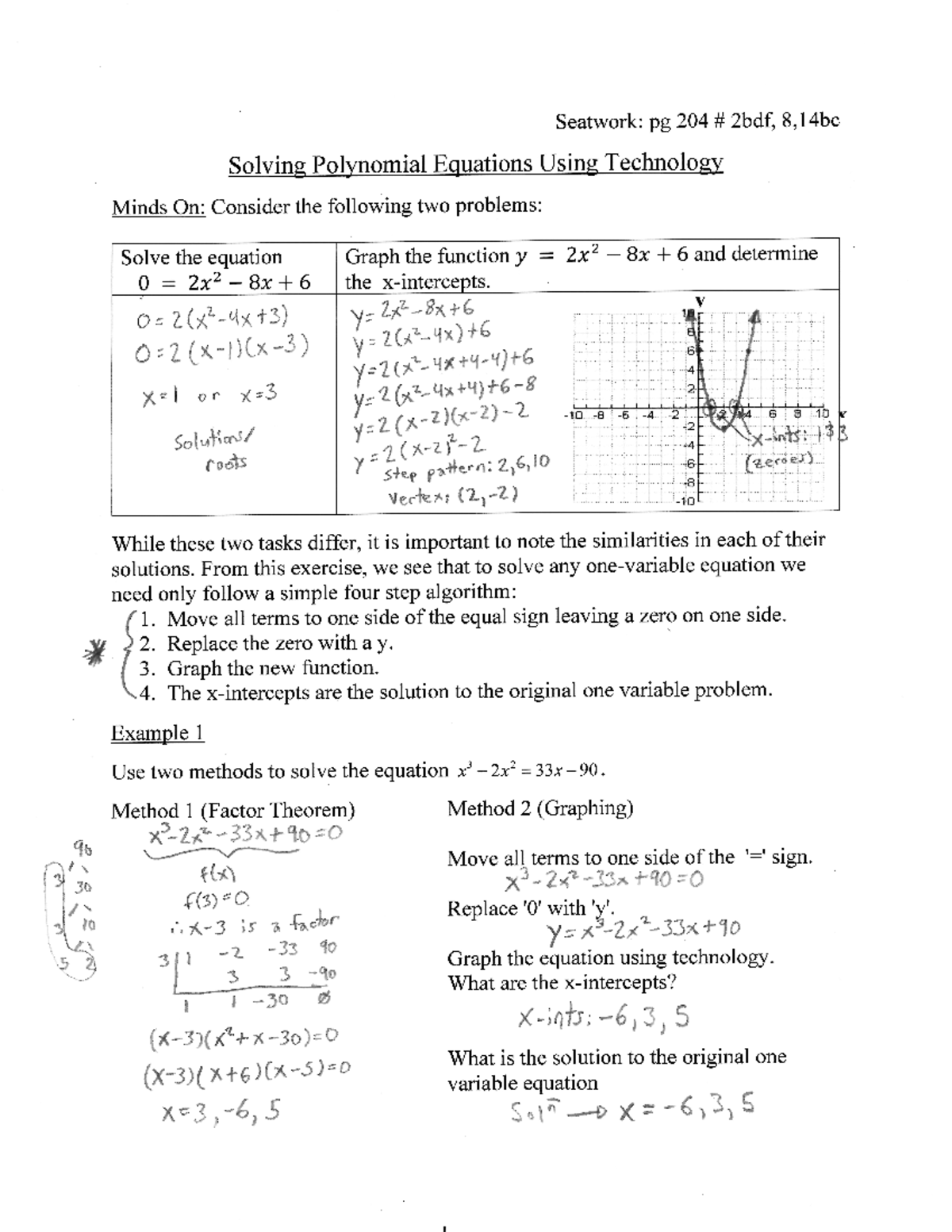 Mhf4u solvingequationsusingtechnology soln - Math 125.3 - Studocu