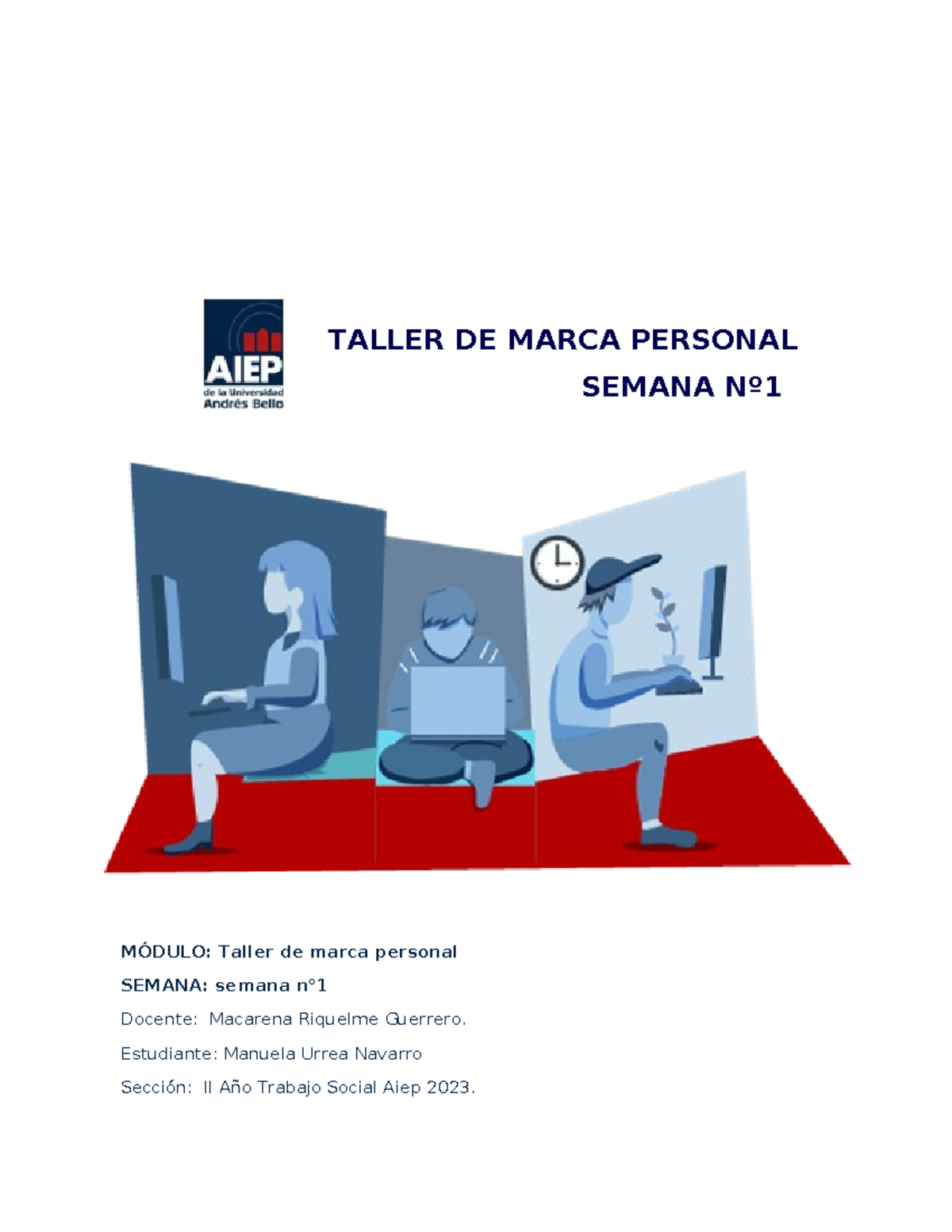 Semana 1 marca persona - TALLER DE MARCA PERSONAL SEMANA Nº MÓDULO ...