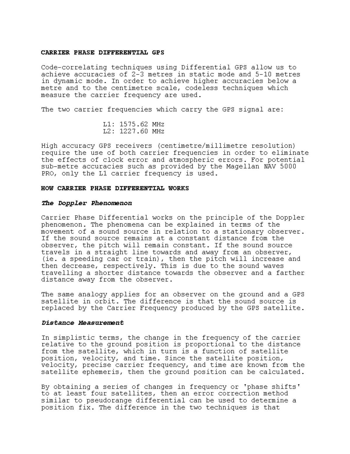 Carrier Phase Dgps Carrier Phase Differential Gps Code Correlating