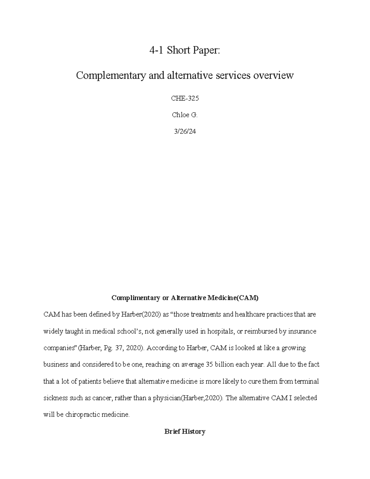 4-1 short paper complementary and alternative services - 4-1 Short ...
