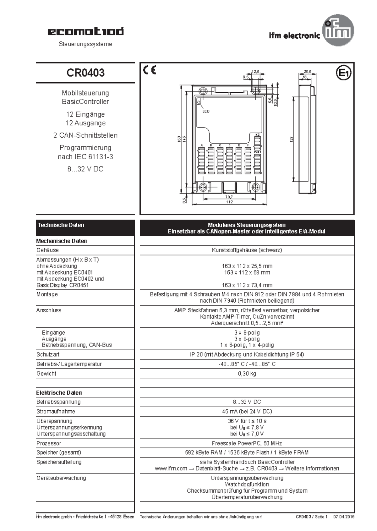 CR0403 - CR0403 18 A B C D E F N P/N 25, 163145 127 12, 8, 6, 10, 79 ...