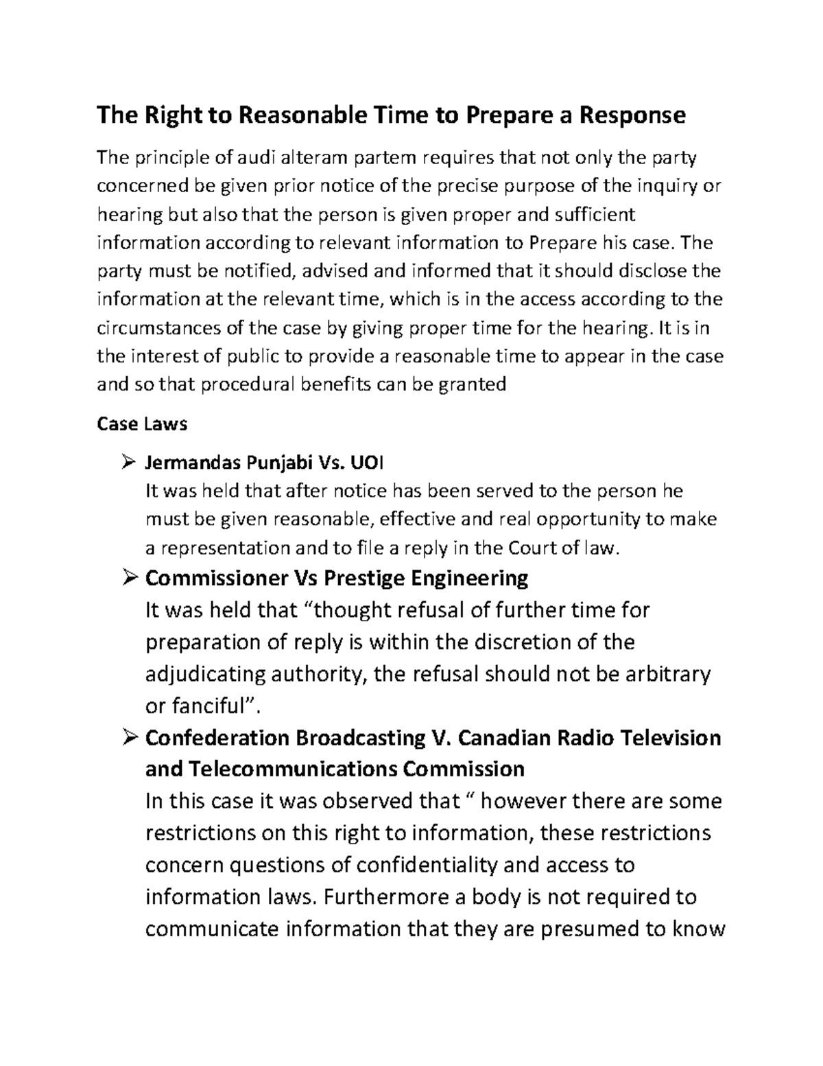 Right of time and right of hearing-converted - The Right to Reasonable ...