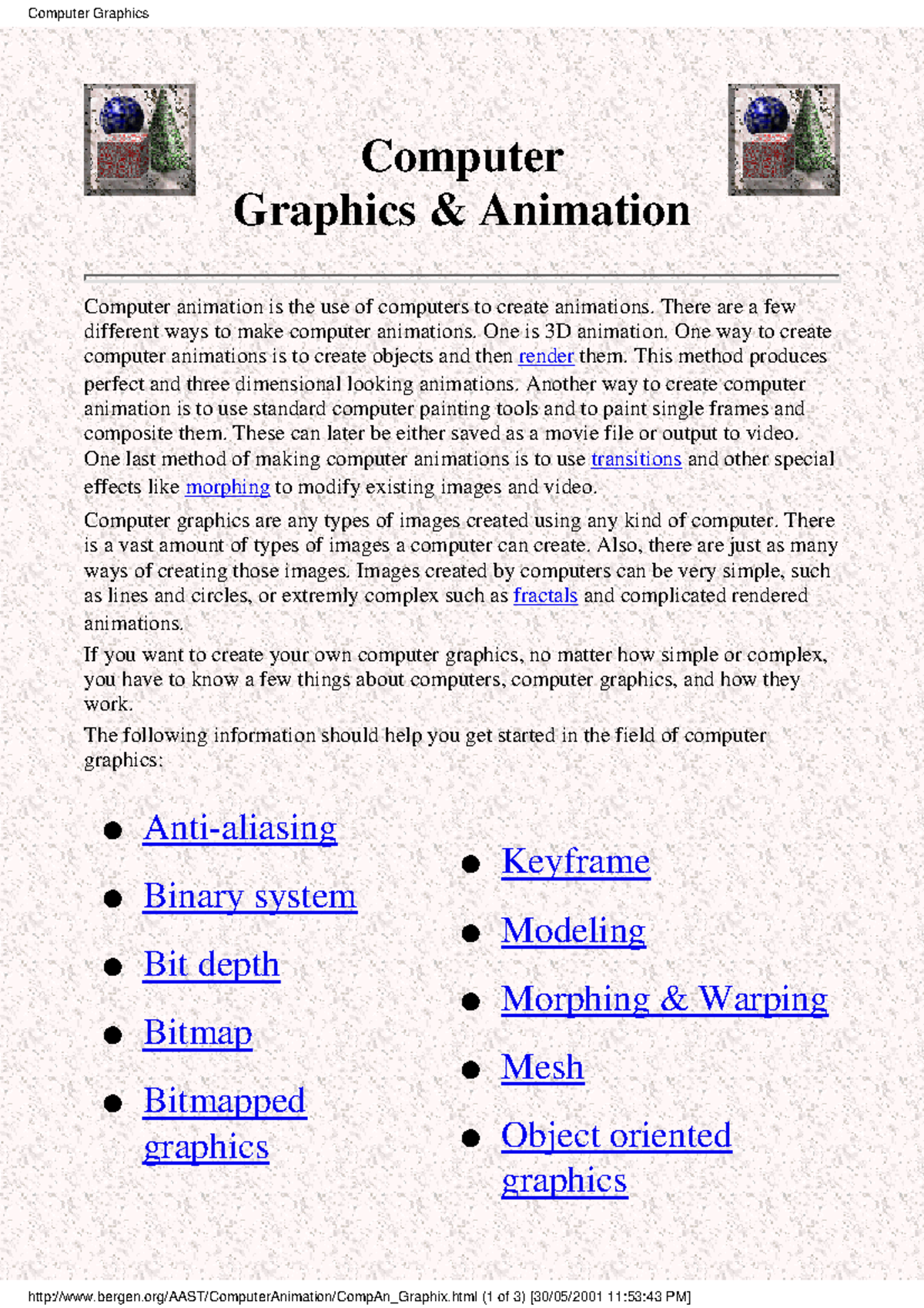 Animations and Realism - Computer Graphics & Animation Computer animation is the use of - Studocu