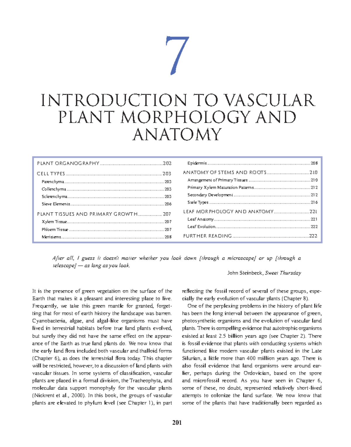 Introduction to vascular plant morphology and anatomy - 201 7 ...