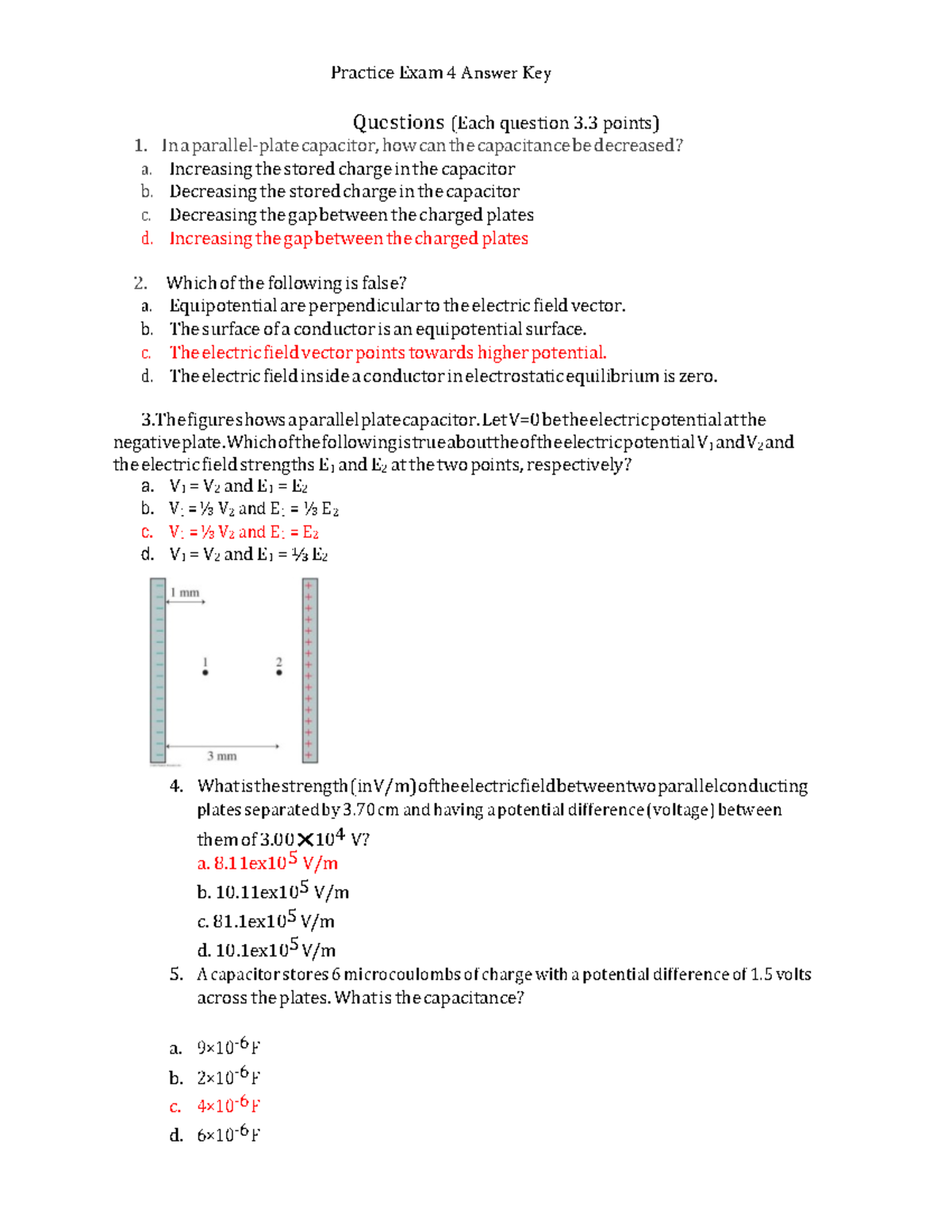 1120 Practice Exam 4 Answer Key - Practice Exam 4 Answer Key Questions ...