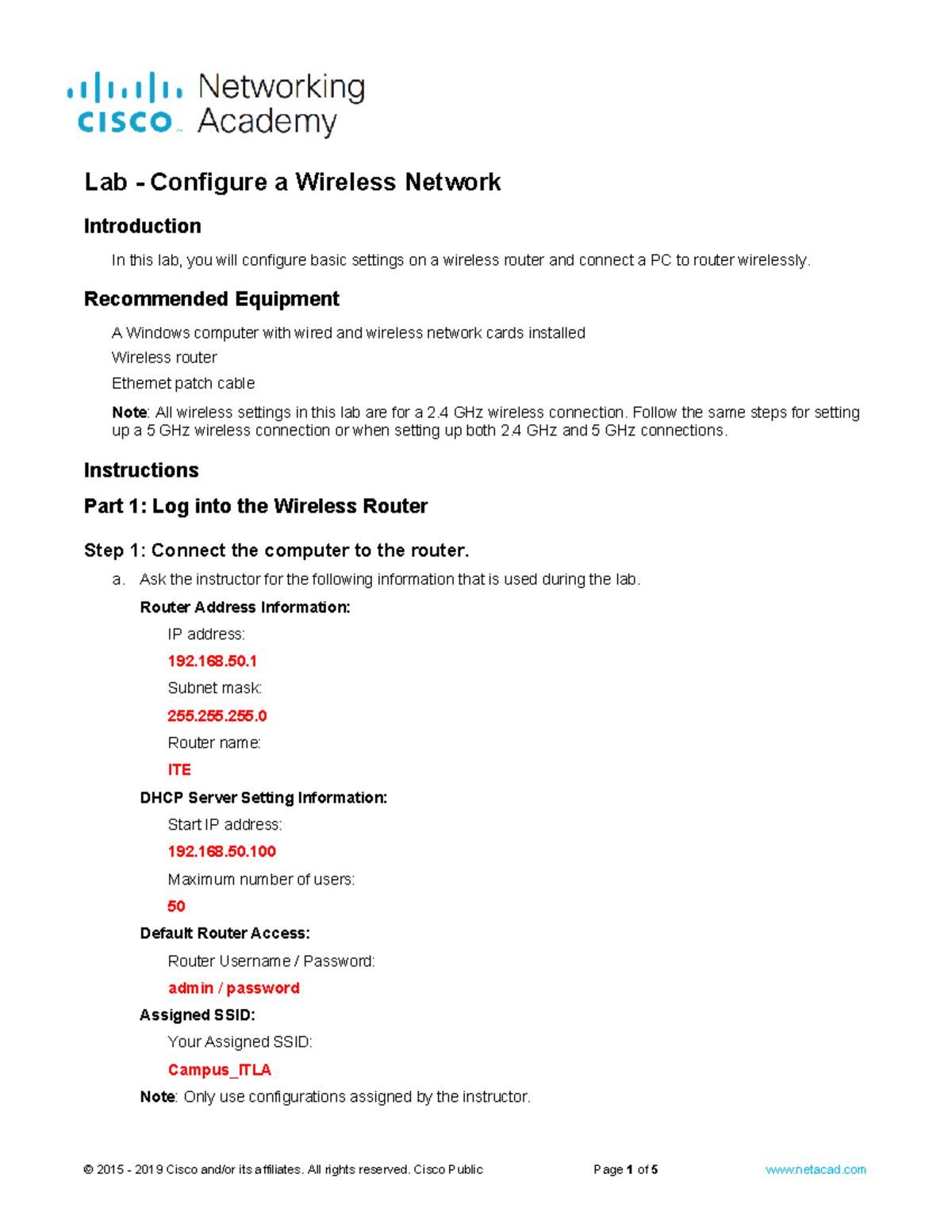 6.1.3.10 Lab - Configure a Wireless Network - Introduction In this lab ...