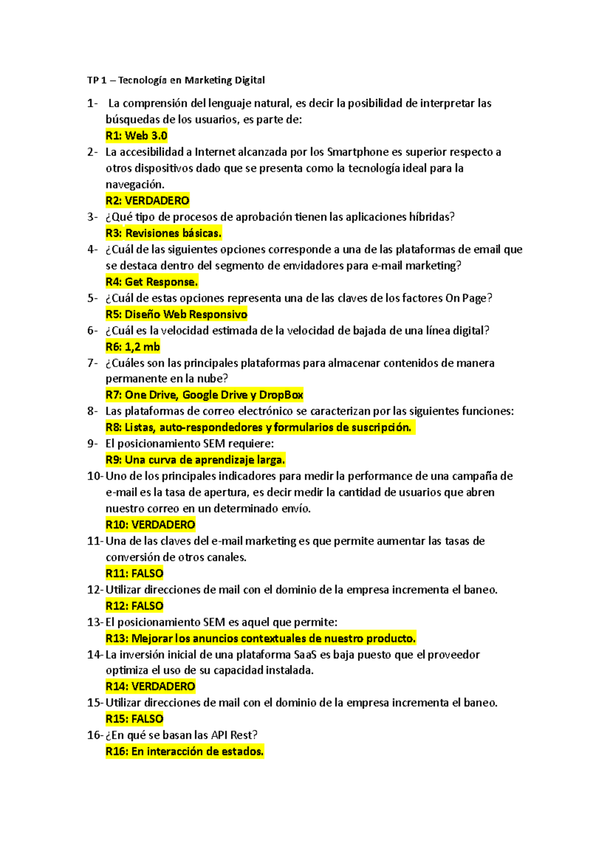 TP1 - Tecnologia en Marketing Digital - TP 1 – Tecnología en Marketing Digital 1- La comprensión ...