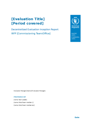 Ict inception report template v6 - DG [Name] Unit [Name] ICT Inception ...