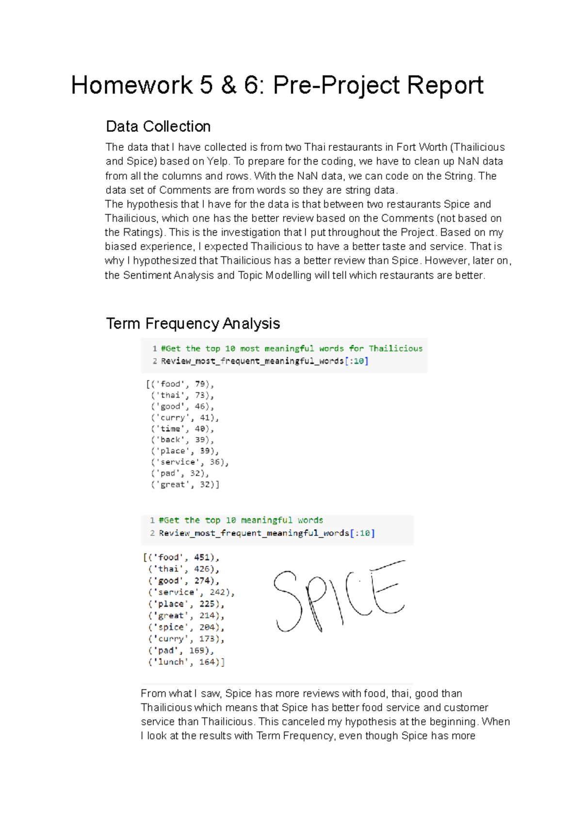 DOAN HW5&6 Pre Project Report F23 - Homework 5 & 6: Pre-Project Report ...